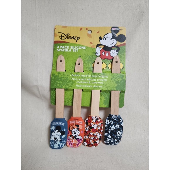 Disney | Kitchen | Disney Mickey Minnie Mouse 4pk Spatula Set Autumn ...